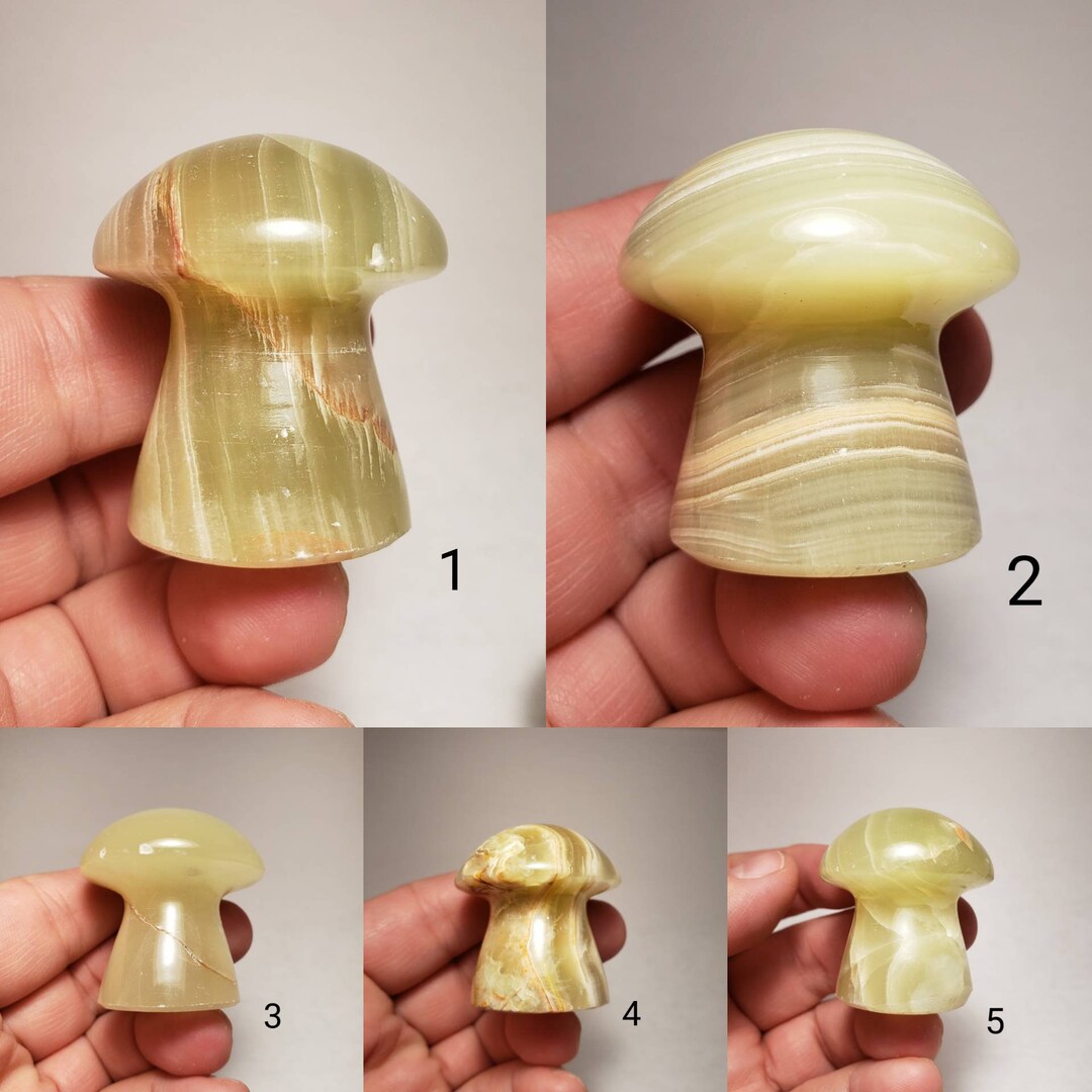 Banded Green Calcite Mushroom you Pick - Etsy