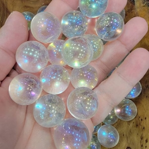 Jelly Angel Aura Quartz Mini Sphere (roughly 18 to 20 Mm) - Etsy