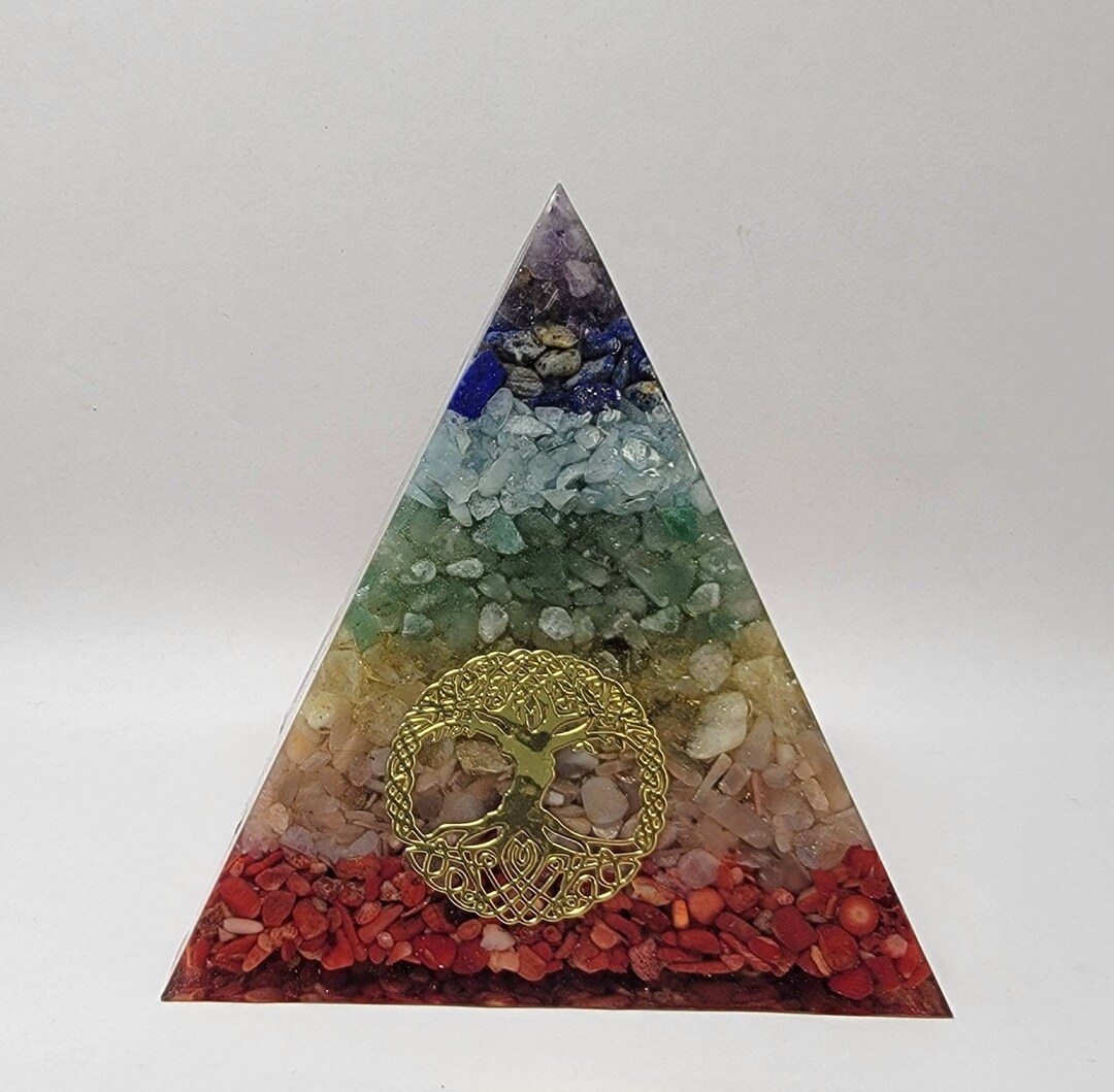 Resin Chakra Tree of Life Pyramid (3-3/4") - Etsy