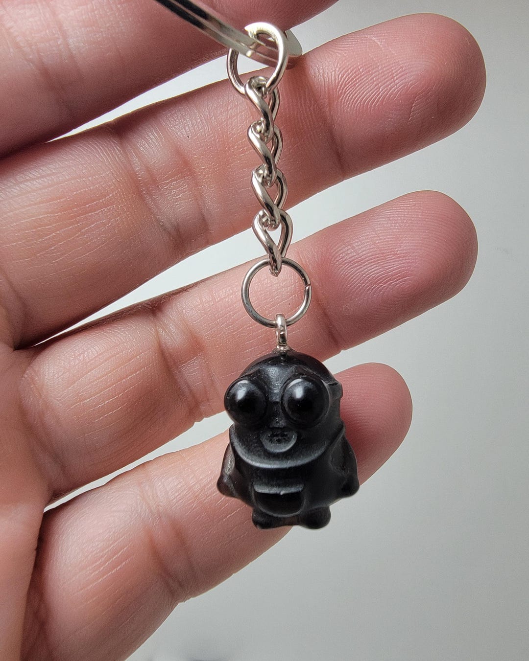 Obsidian Minion Keychain - Etsy