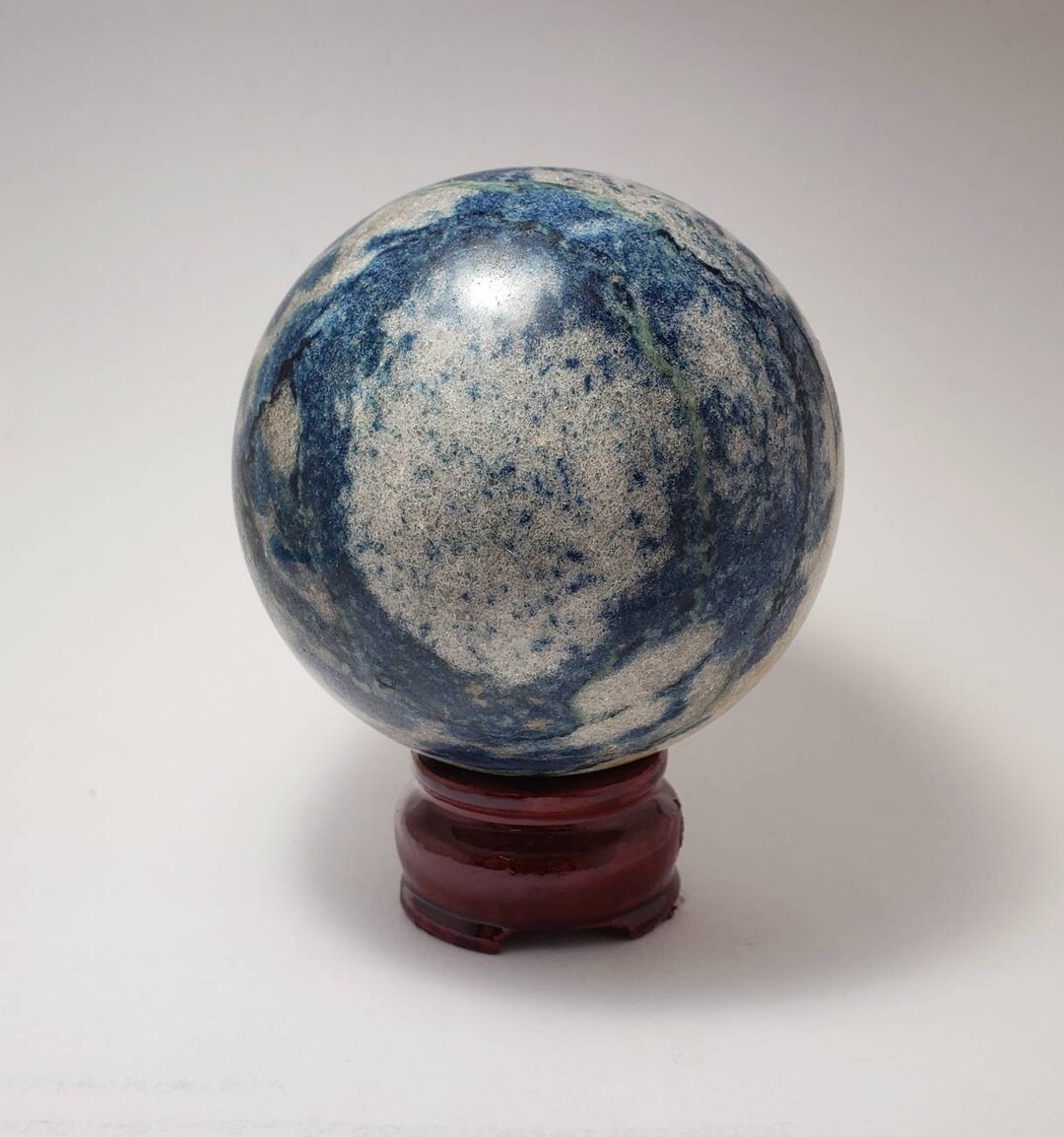 Blue Apatite in Cleavelandite Sphere With Stand 81 Mm - Etsy UK