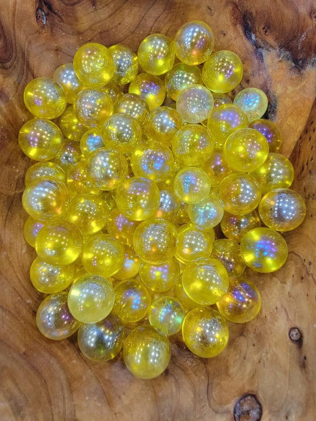 Yellow Jelly Aura Quartz Mini Sphere (roughly 16 to 20 Mm) - Etsy