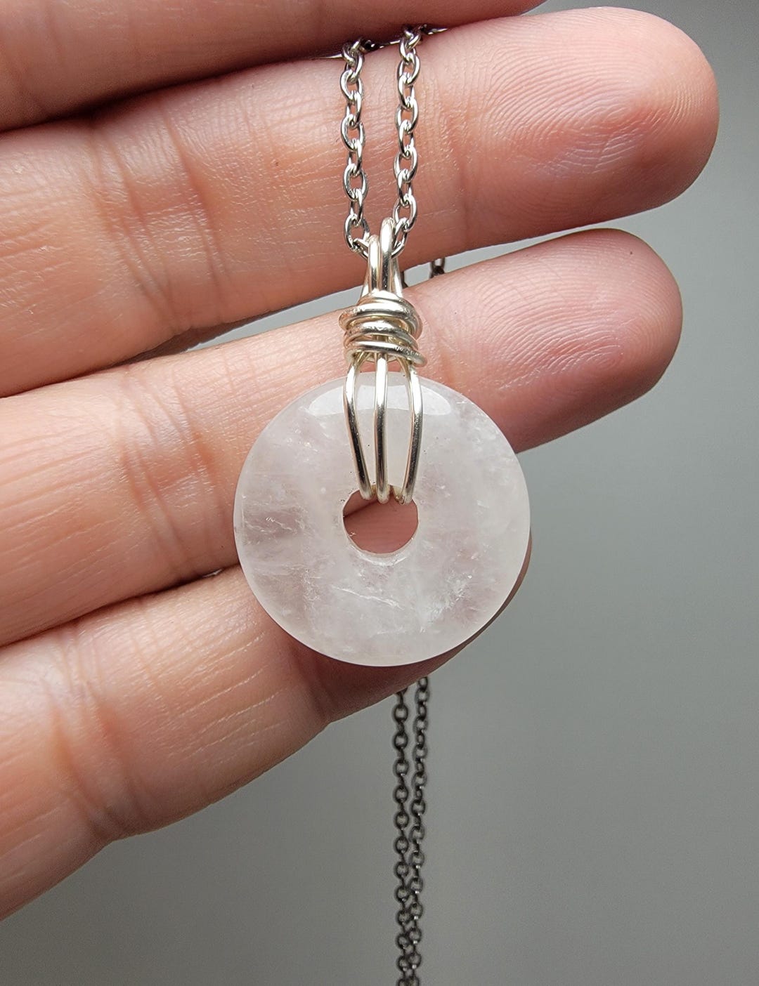 Small Snow Quartz Pi Stone - Etsy
