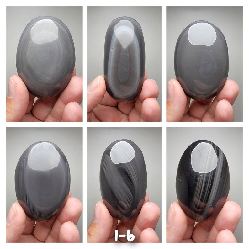 Banded Obsidian Palm Stone (you Pick) - Etsy