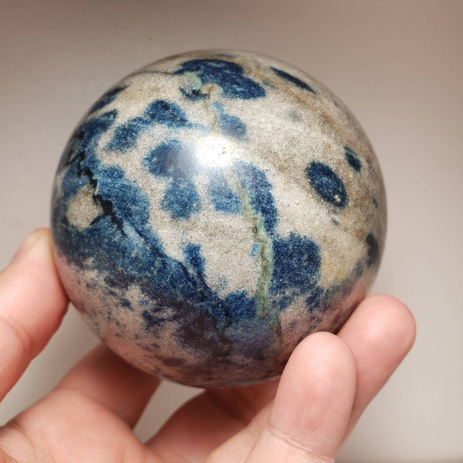 Blue Apatite in Cleavelandite Sphere With Stand 81 Mm - Etsy UK