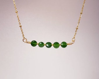 Full Strand Taiwan Jade Crystal Quartz Necklace/ Taiwan Jade - Etsy