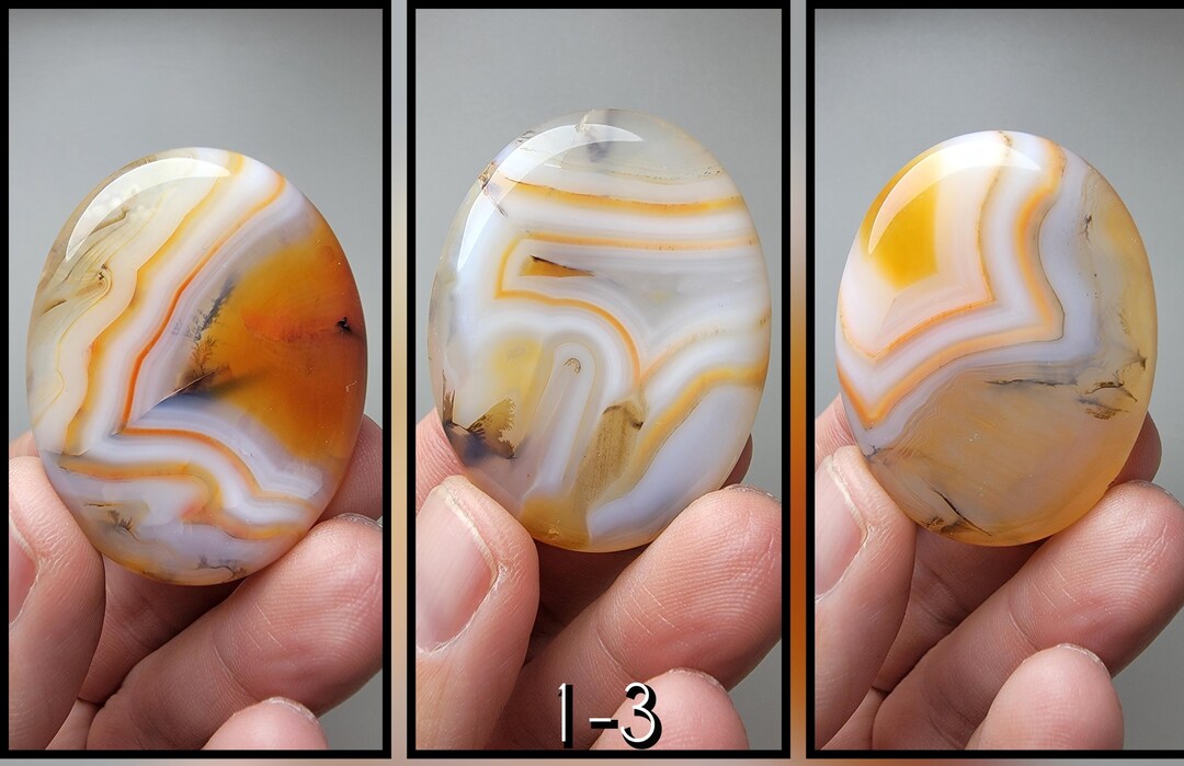 Heat-treated Dendritic Agate Worry Stone (you Pick) (1-13/16") - Etsy