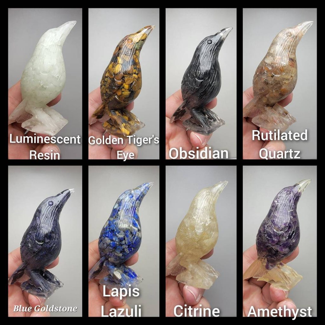 Crystal & Resin Crow (3-1/4") - Etsy