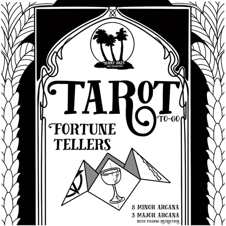Fortune Tellers- Tarot To-go- Fold at Home Tarot Study Aide "cootie ...
