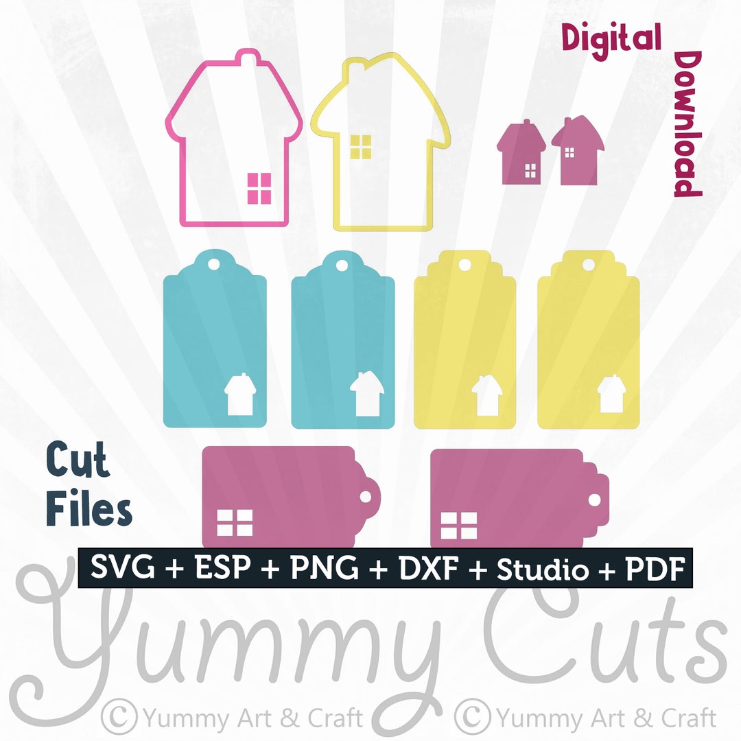 House Cut Gift Tags SVG File Crafts for Silhouette Cameo - Etsy