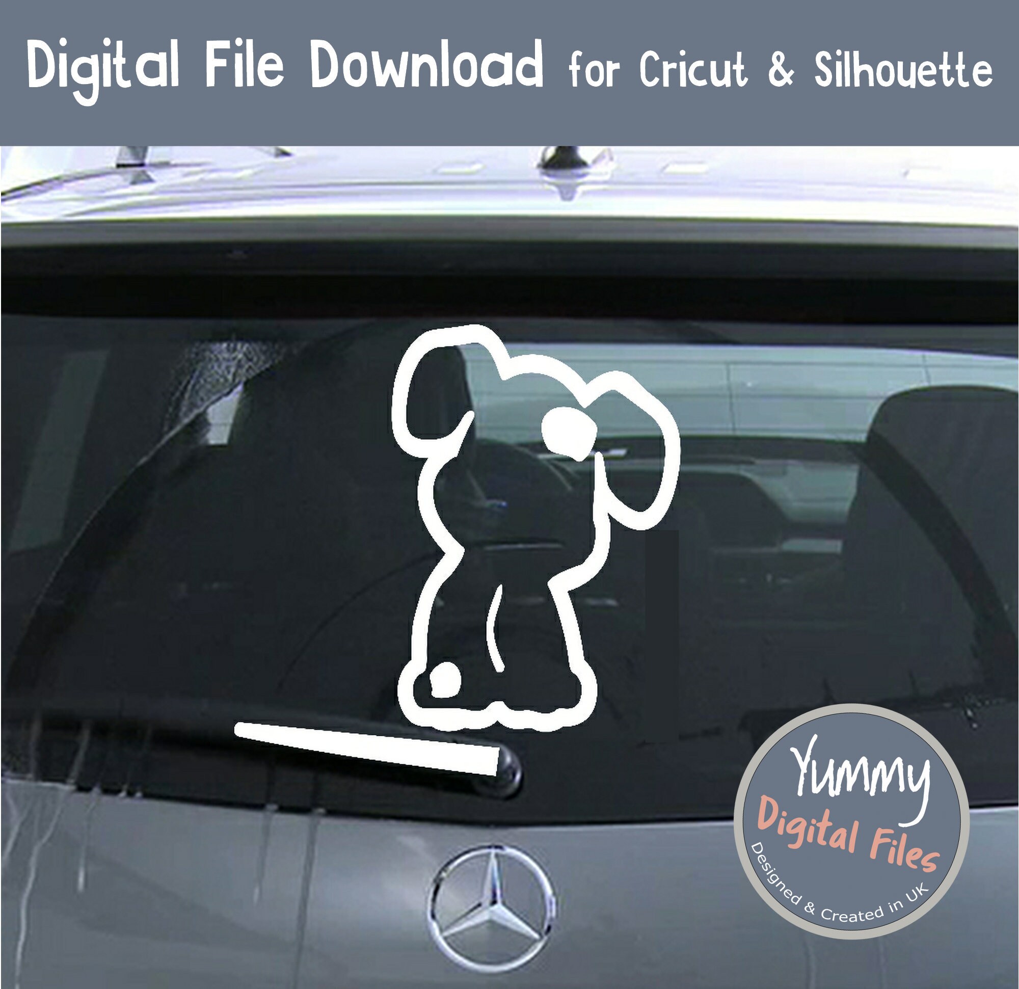 Rear Car Window Dog Wiper, SVG File, Crafts for Silhouette Cameo ...