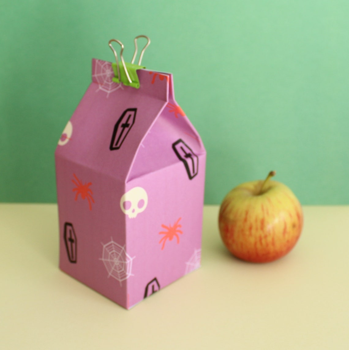 Halloween Purple Milk Carton Treat Box, Printable, Digital Download ...