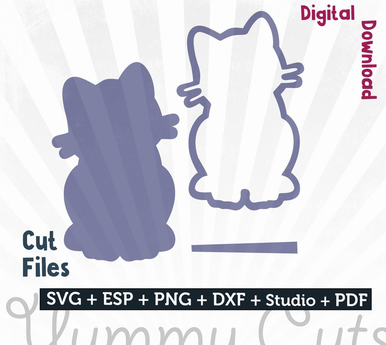 Rear Car Window Cat Wiper, SVG File, Crafts for Silhouette Cameo ...