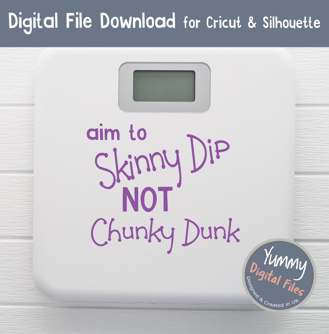 Skinny Dip or Chunky Dunk SVG File Crafts for Silhouette - Etsy