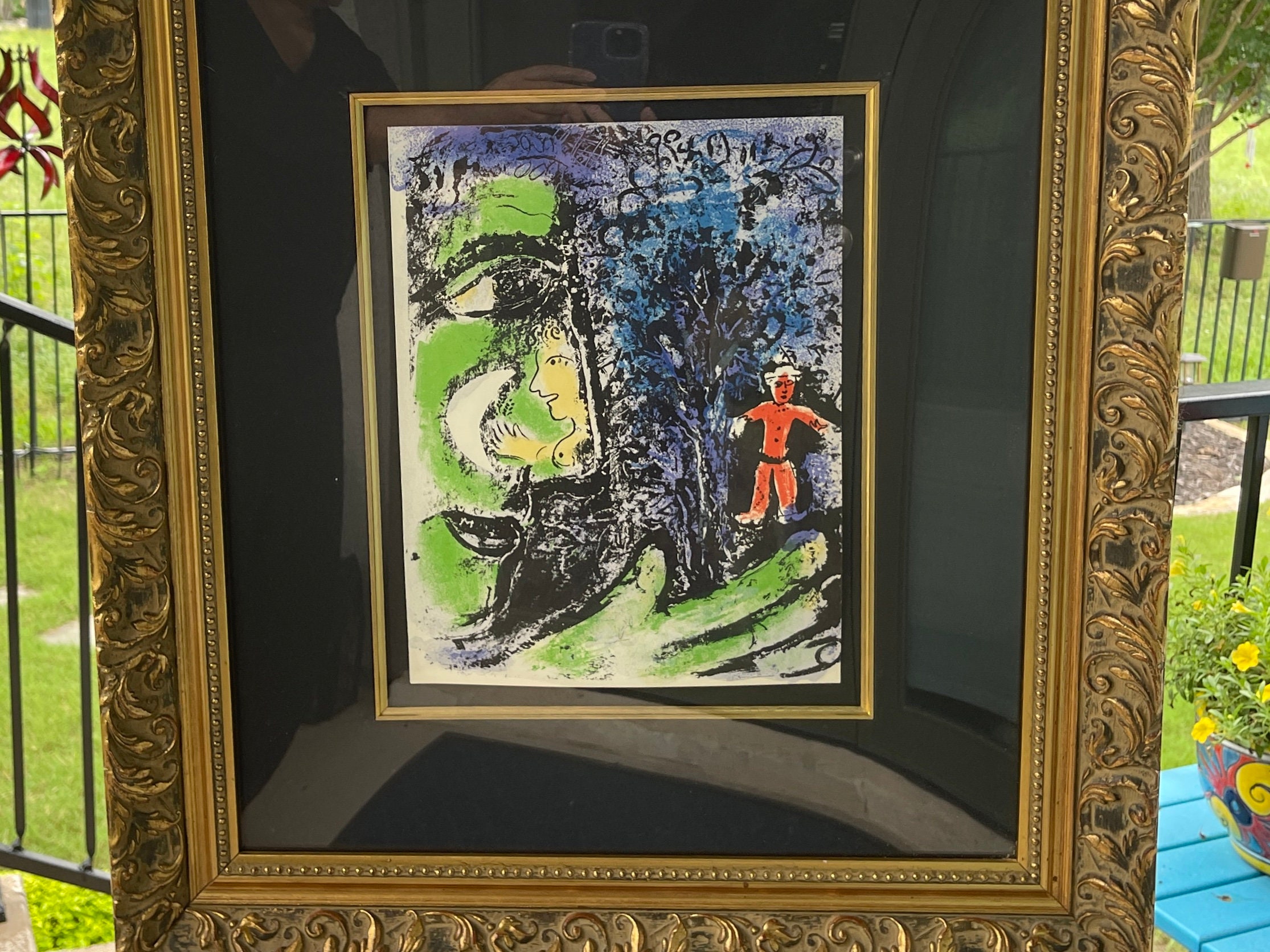 Marc Chagall Original Lithograph "profile and Red Child" With COA - Etsy