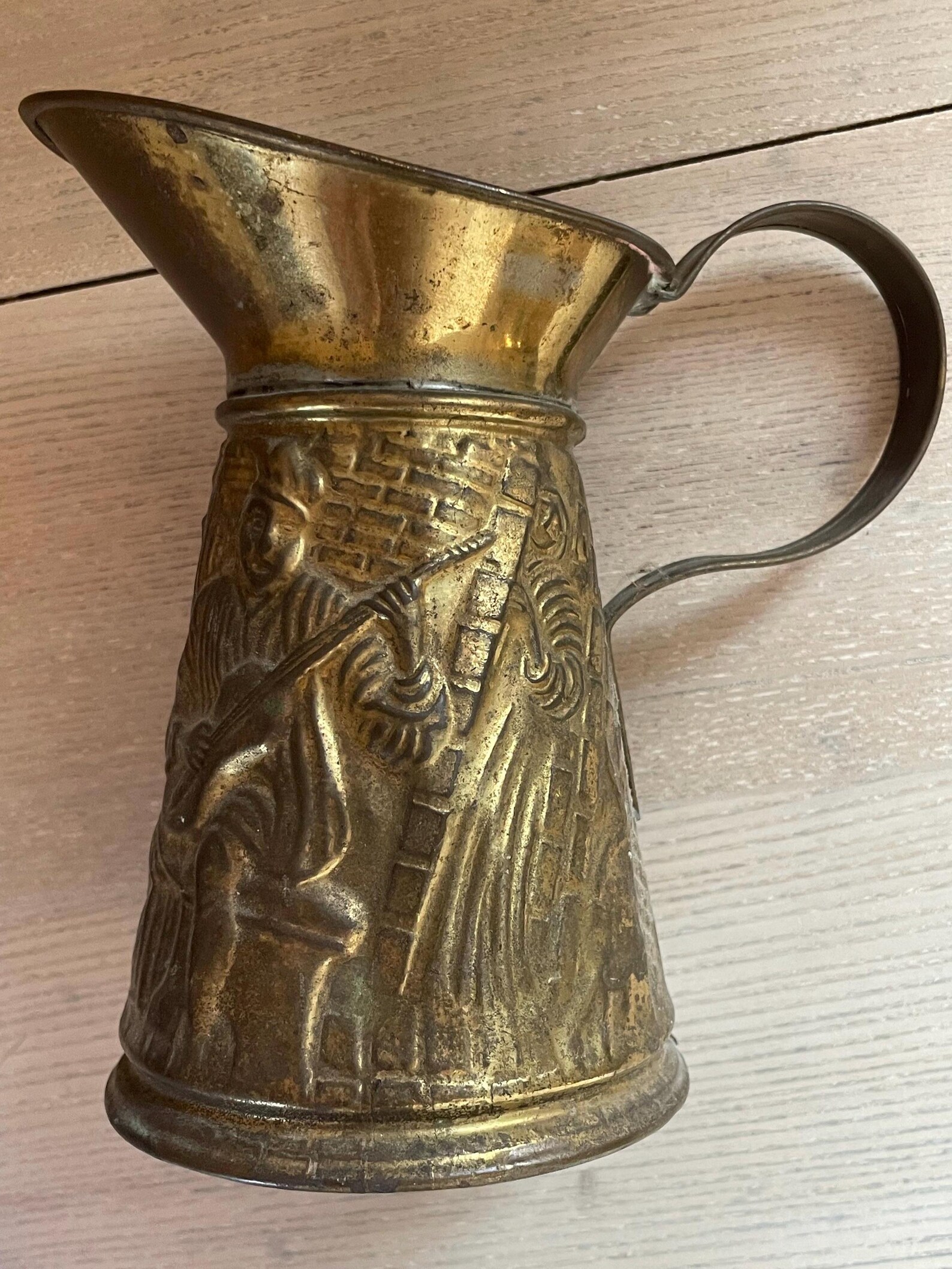 Brass Pitcher, Made in England, With Music Scene - Etsy