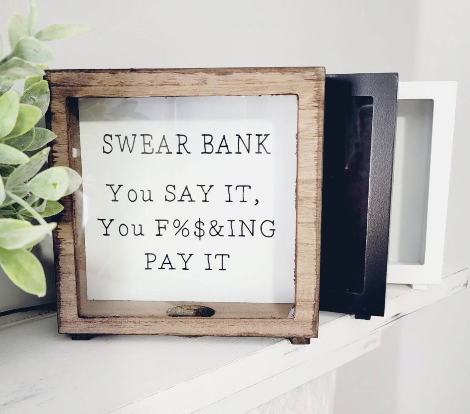 Swear Bank Funny Swear Jar Farmhouse Decor Funny Mom Gift - Etsy