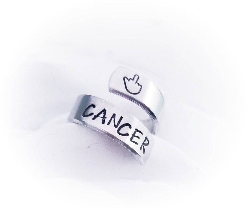 Mature FCK CANCER Wrap Ring Cancer Loss Gift Spiral Ring - Etsy
