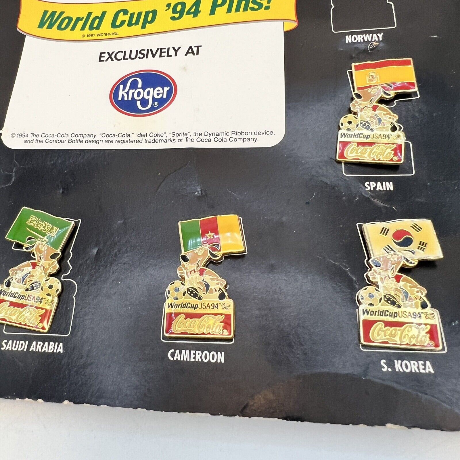 Coca-cola Pin Set of 24 World Cup Soccer Pins 1994 USA 2 Pins - Etsy