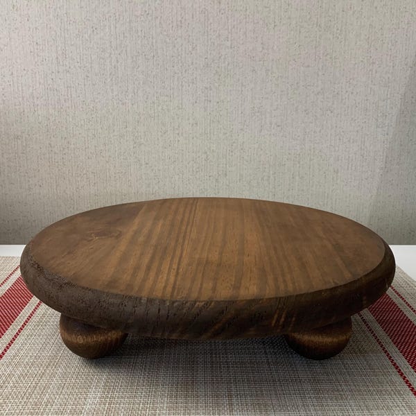 Wood Circular Plant Stand - Etsy