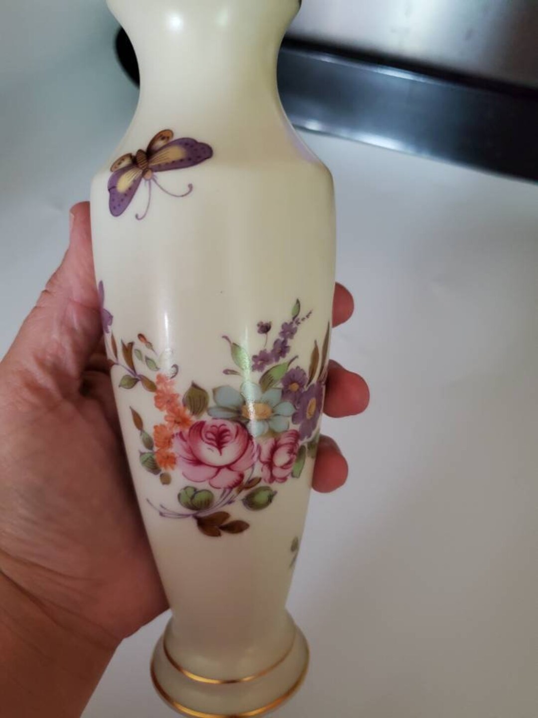 Vintage Lefton Flower and Butterfly Vase A6132 With Original - Etsy