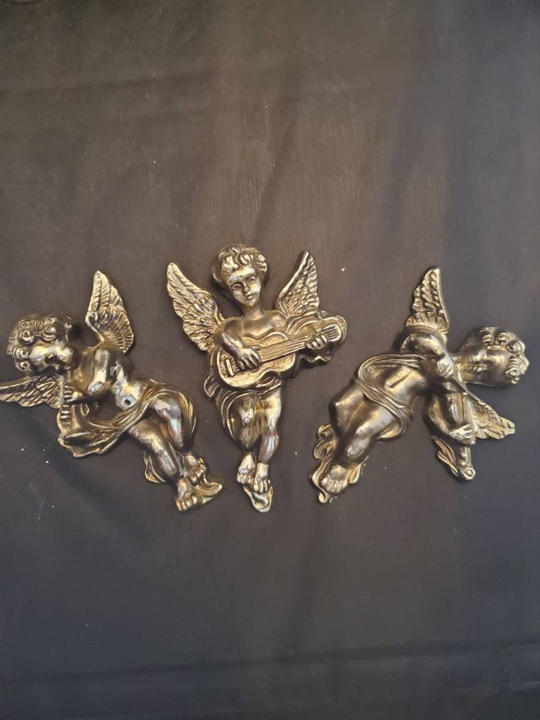 Vintage Cherubs Angels Playing Musical Instruments Set of 3 - Etsy