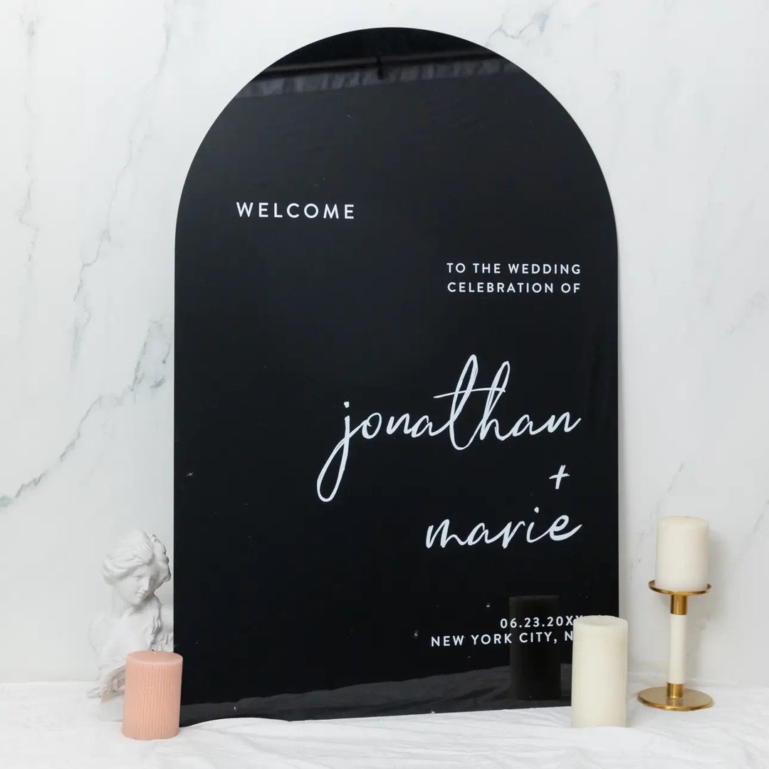 Black Arch Acrylic Sign - Etsy