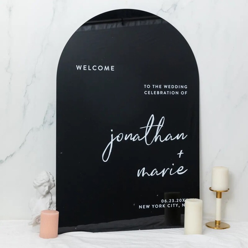Arched Acrylic Sign - Etsy