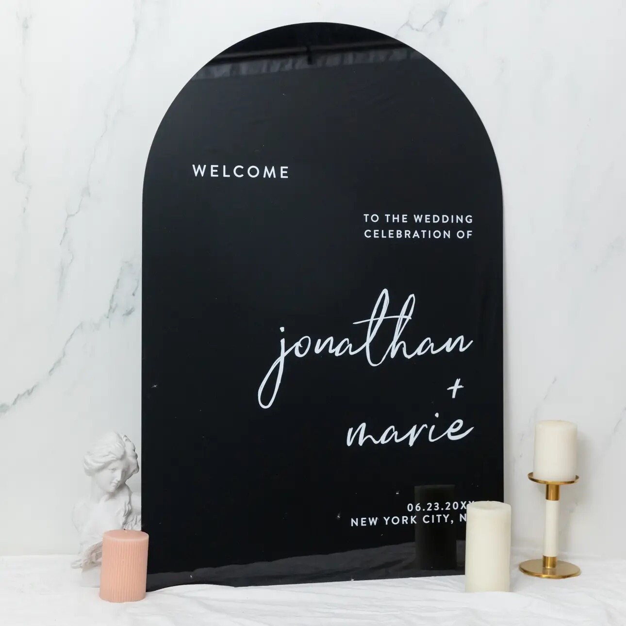 Black Arch Acrylic Sign - Etsy