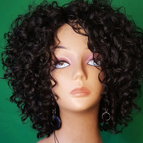 New Hand-made Ocean Wave Crochet Wig W/lace Part Color 1B W/ - Etsy