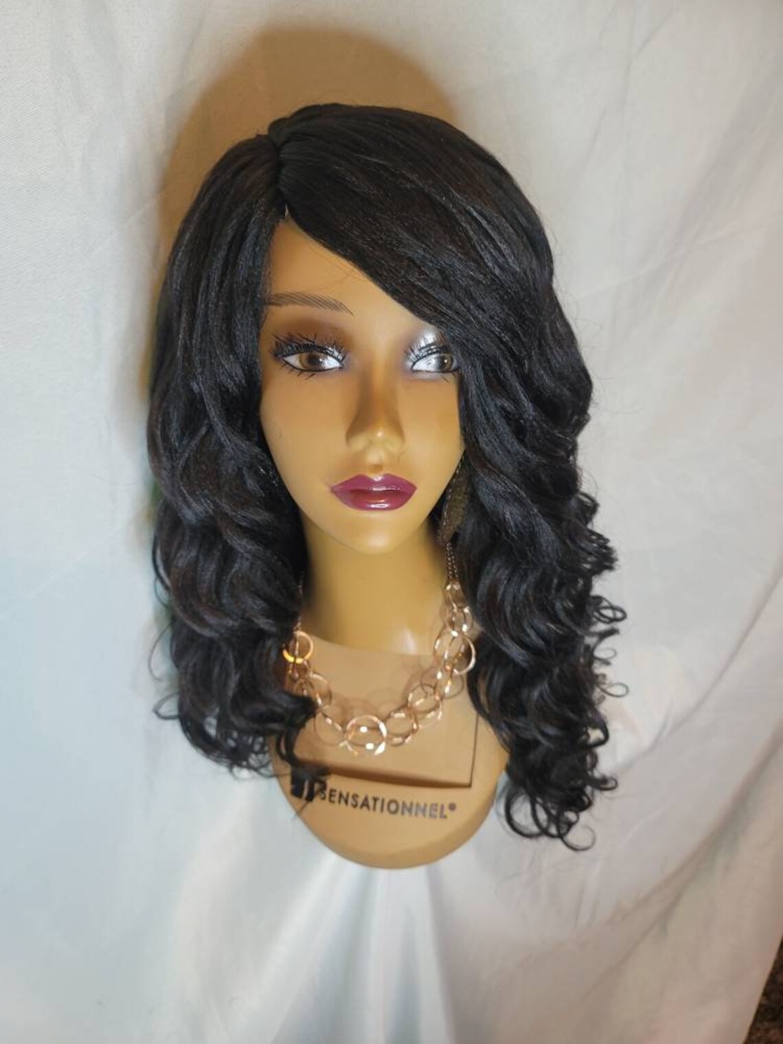 New Hand-made Ocean Wave Crochet Wig W/lace Part Color 1B - Etsy