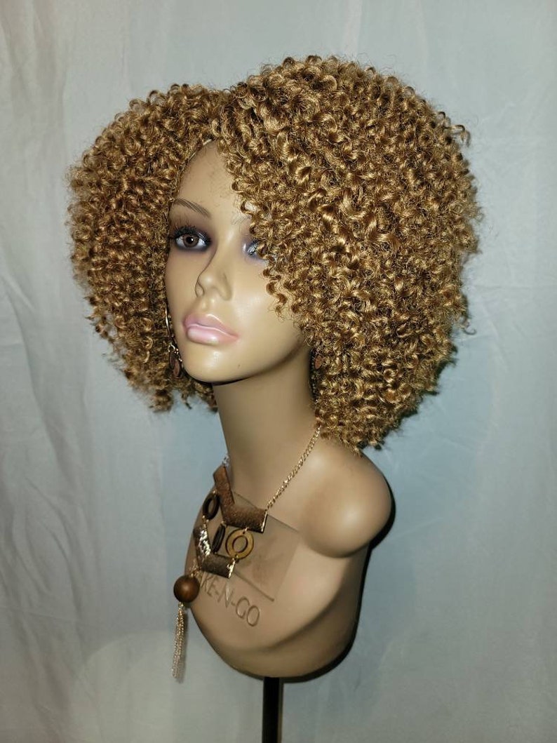 New Handmade Bohemian Curl Crochet Wig W/lace Part Color 27 - Etsy