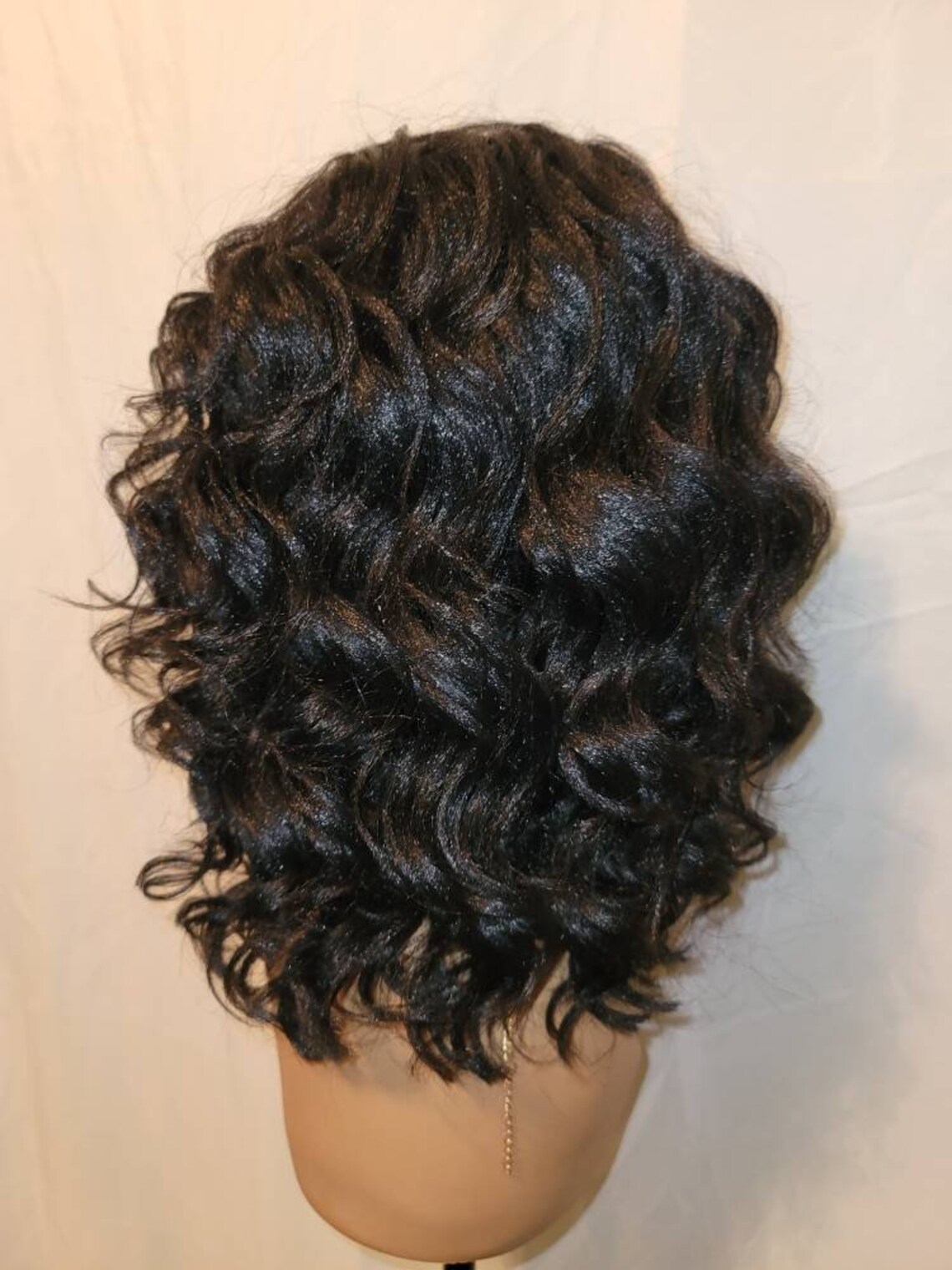 New Hand-made Ocean Wave Crochet Wig W/lace Part Color 1B | Etsy