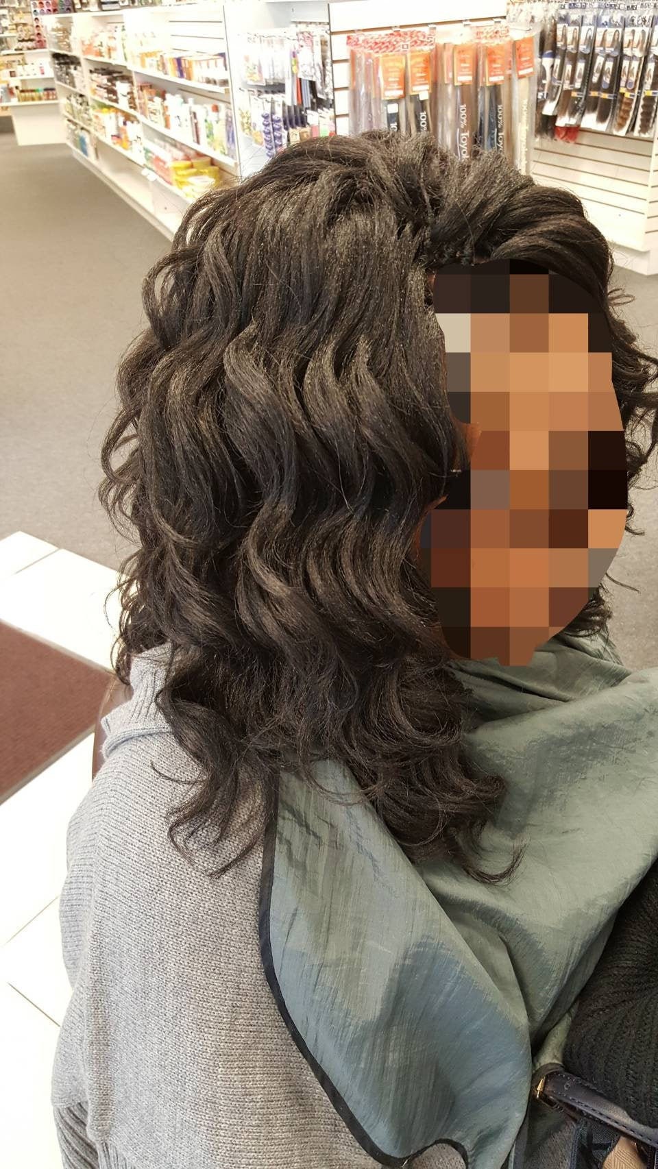 New Hand-made Ocean Wave Crochet Wig W/lace Part Color 1B | Etsy
