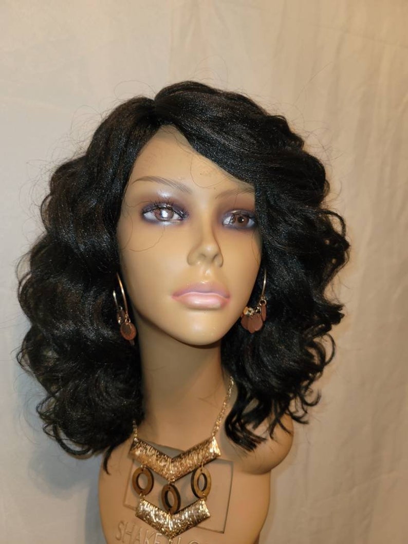 New Hand-made Ocean Wave Crochet Wig W/lace Part Color 1B | Etsy