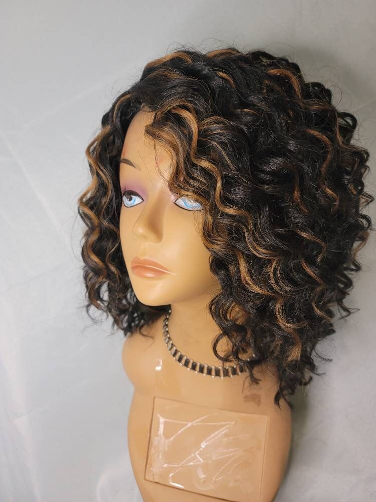NEW Handmade Ripple Deep Crochet Wig Unit W/lace Part Color - Etsy