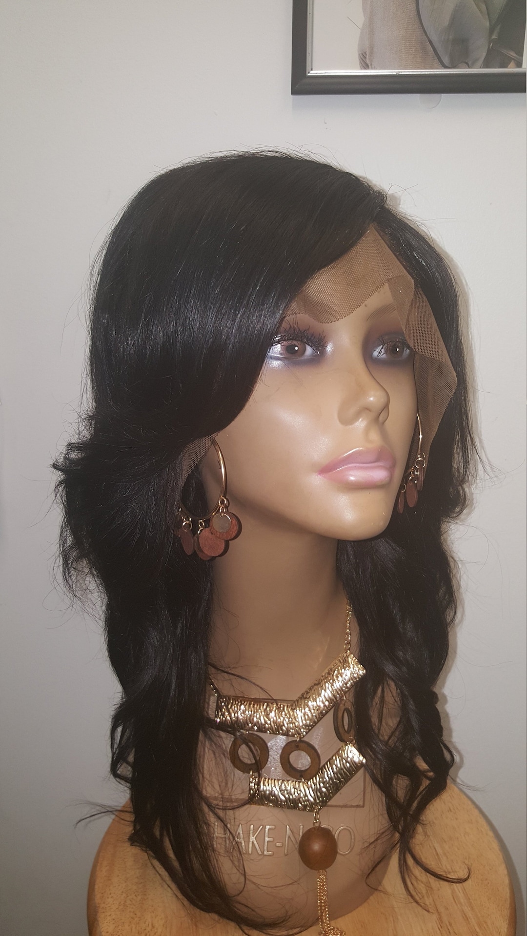 New Custom Hand-made Virgin Human Hair Frontal Lace Wig Unit 10/12/14 ...