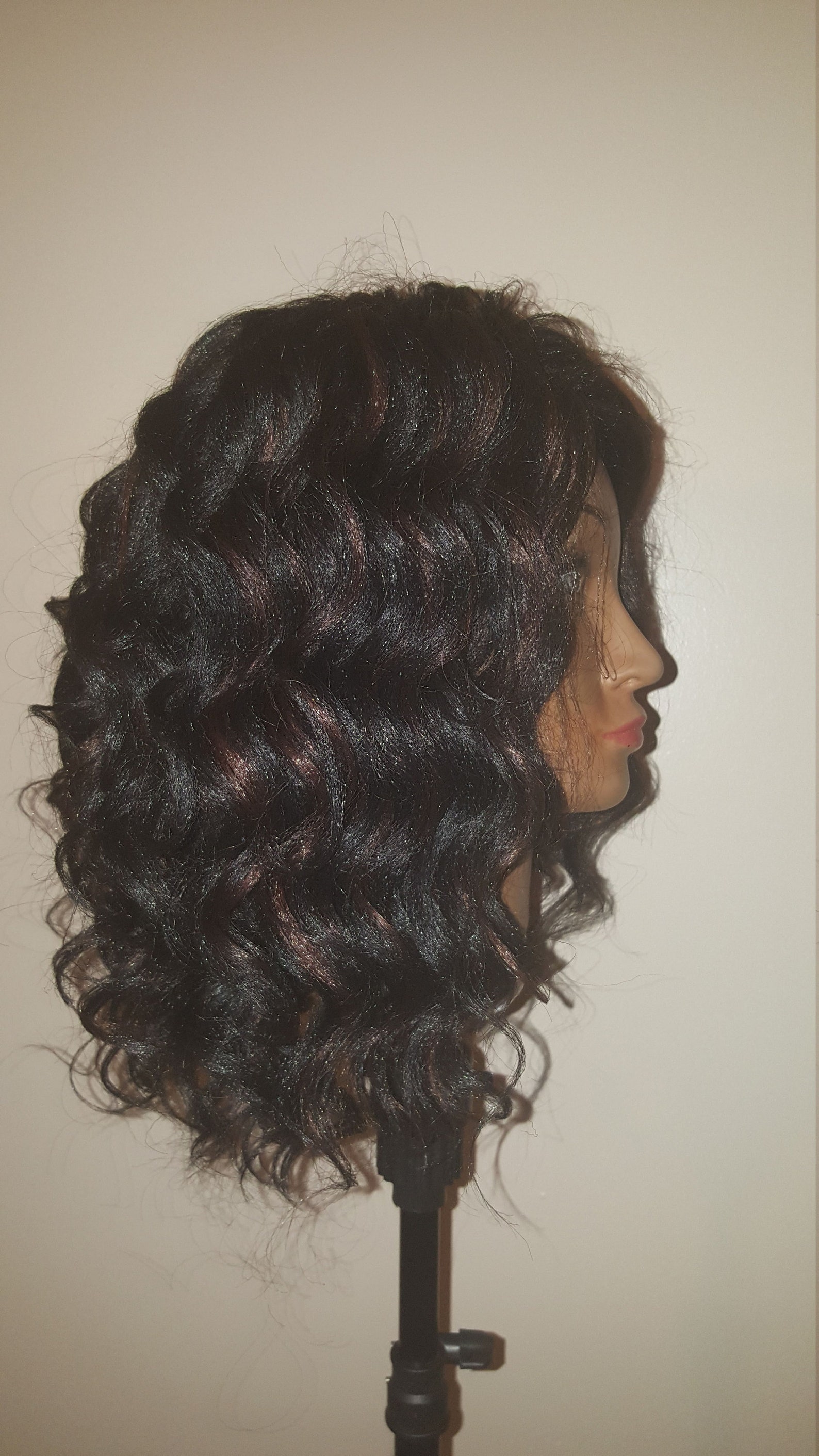 NEW Handmade Ocean Wave Crochet Wig W/lace Part Color 1b/33 | Etsy