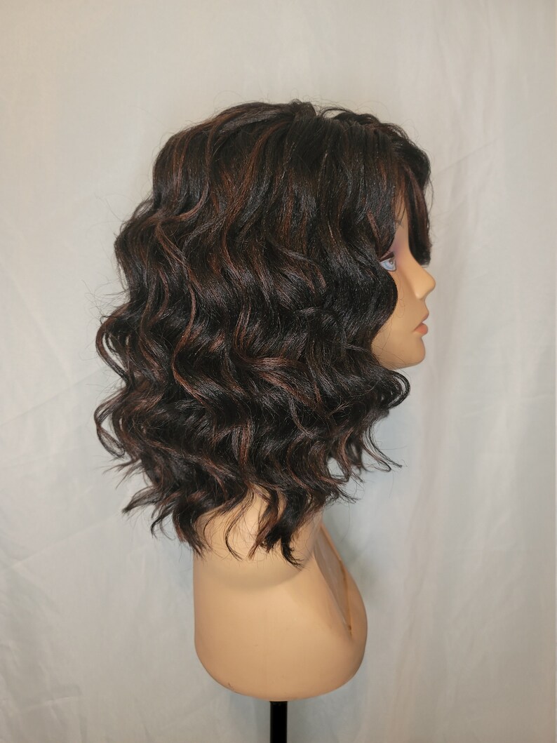 NEW Handmade Ocean Wave Crochet Wig W/lace Part Color 1b/33 | Etsy