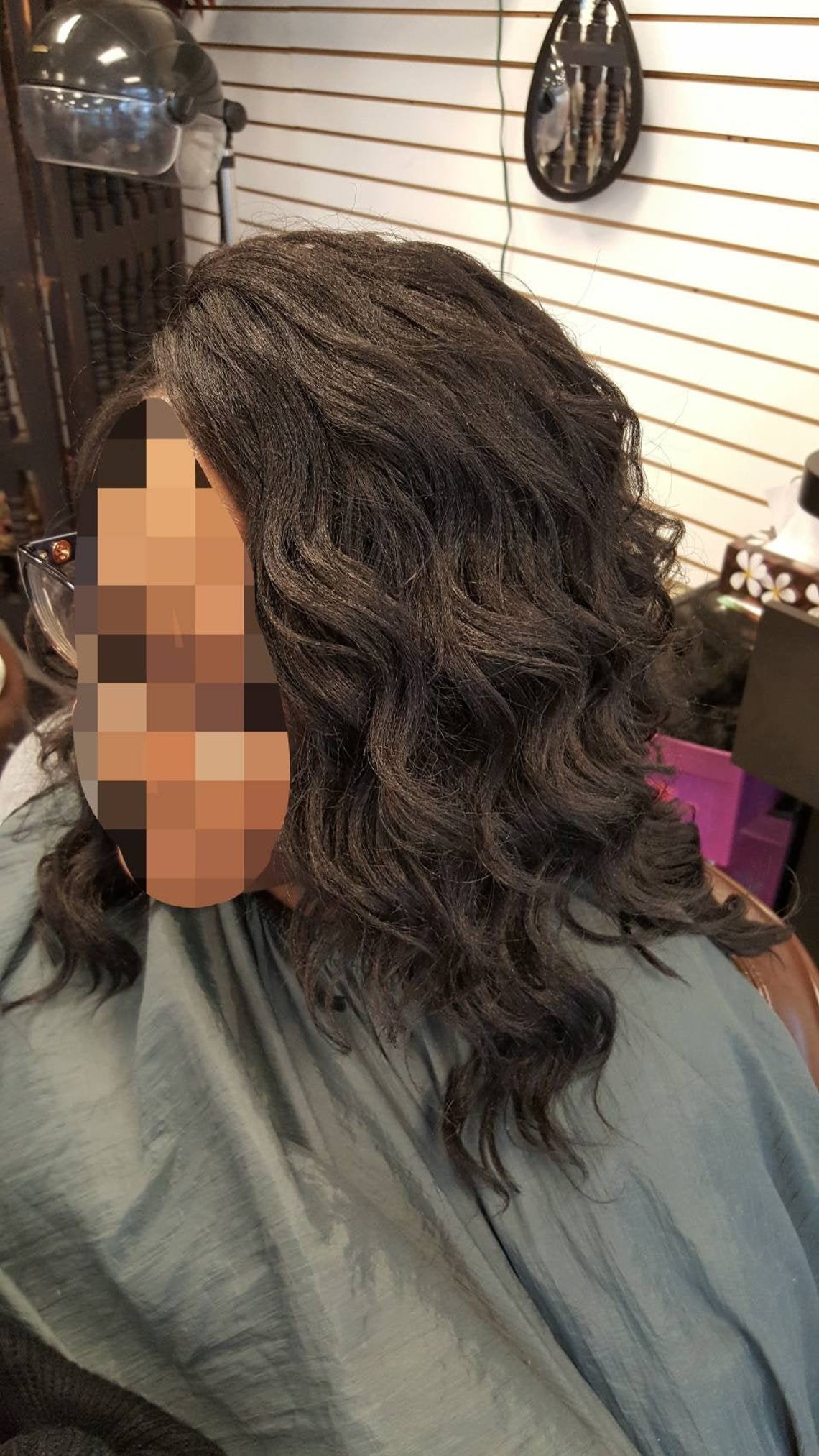 New Hand-made Ocean Wave Crochet Wig W/lace Part Color 1B | Etsy
