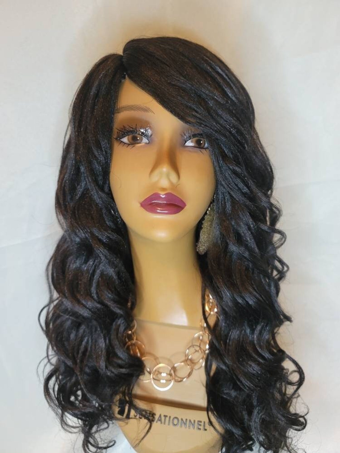 New Hand-made Ocean Wave Crochet Wig W/lace Part Color 1B - Etsy