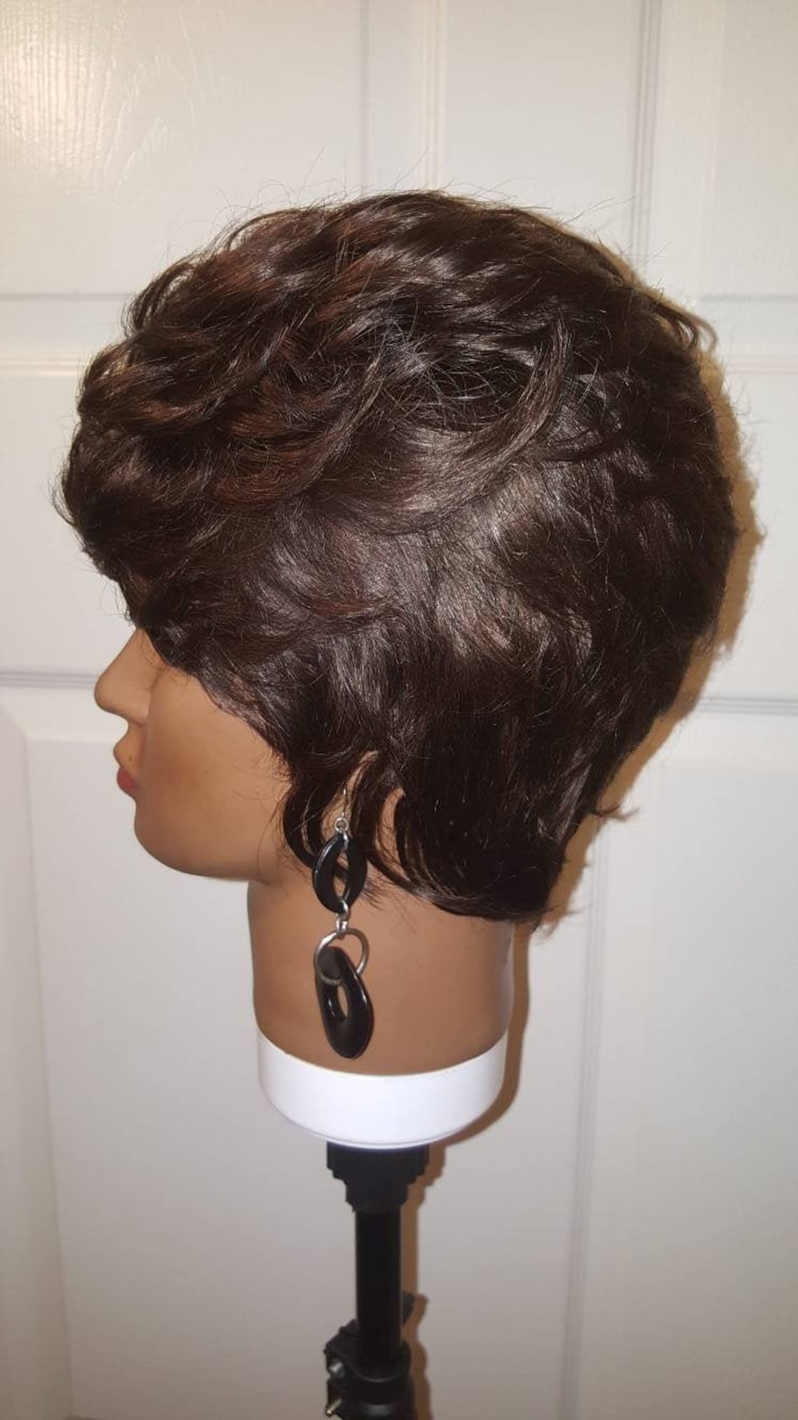 NEW Handmade 27-piece 100% Human Hair Wig Color 4 - Etsy UK