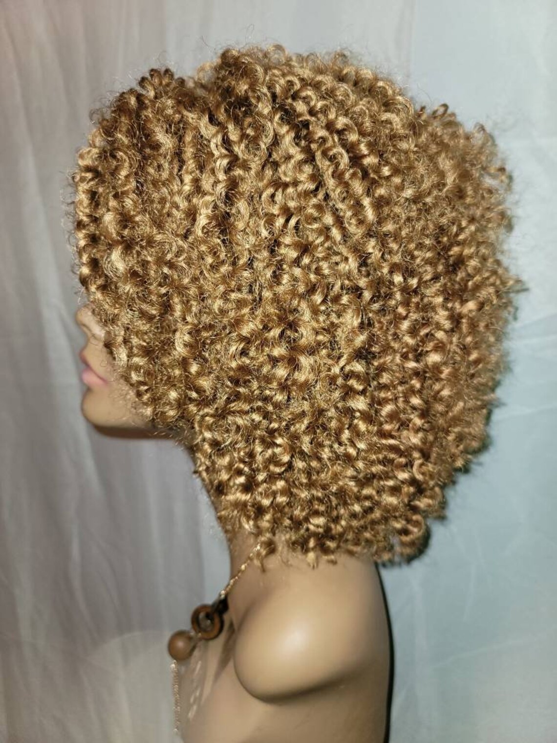 New Handmade Bohemian Curl Crochet Wig w/Lace part color 27 | Etsy