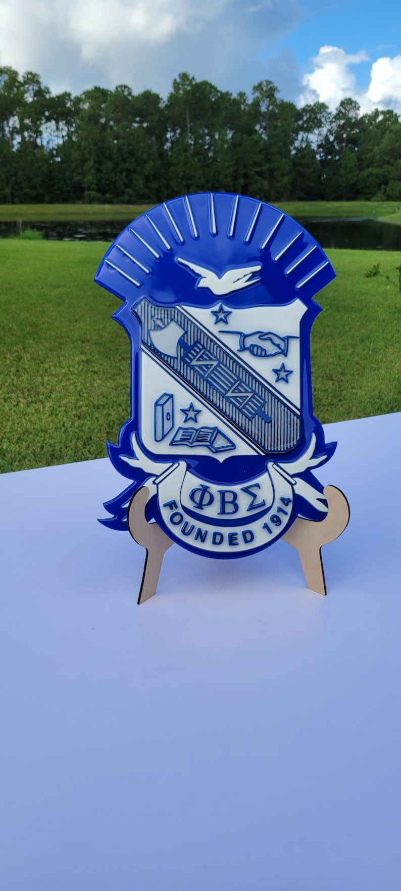 Phi Beta Sigma Shield: 22" Fraternity Decor, 3D Wood Sign - Etsy