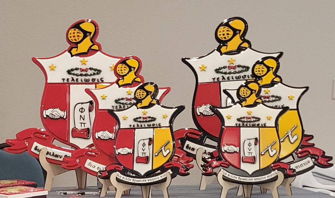 Kappa Alpha Psi Coat of Arms: 3D Wooden Shield, Epoxy Finish - Etsy