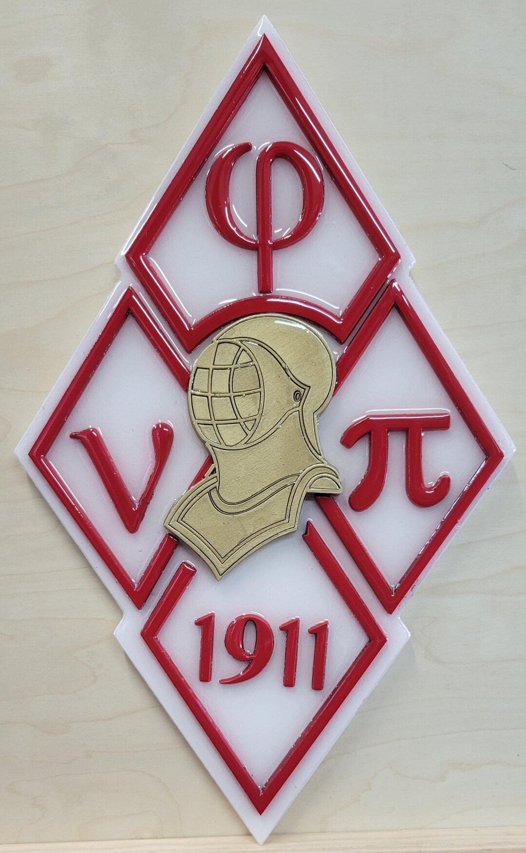 34 Inch Custom Kappa Phi Nu Pi Diamond Sign, Phi Nu Pi Wood Sign, Kappa ...