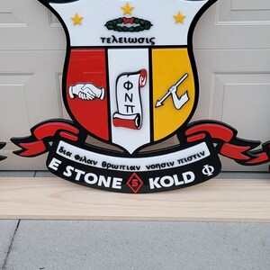 Kappa Alpha Psi Fraternity 22-inch Wooden Coat of Arms | Custom Greek ...