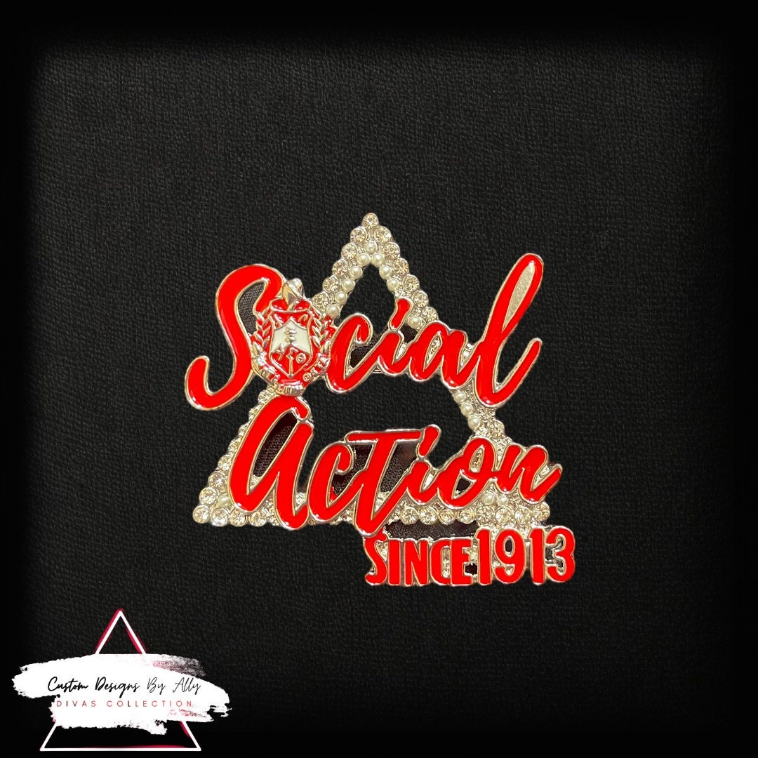 Delta Sigma Theta Social Action Pin - Etsy