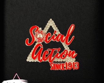 We Are Social Action Pin, Rhinestone Pin, Delta Pin, Delta Sigma Theta ...