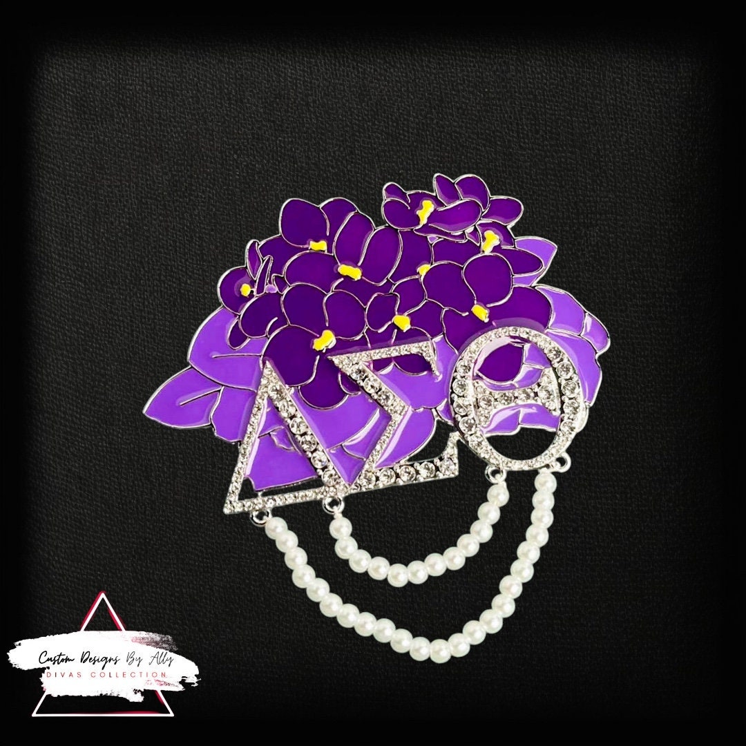 Delta Sigma Theta African Violet Cluster Pin - Etsy